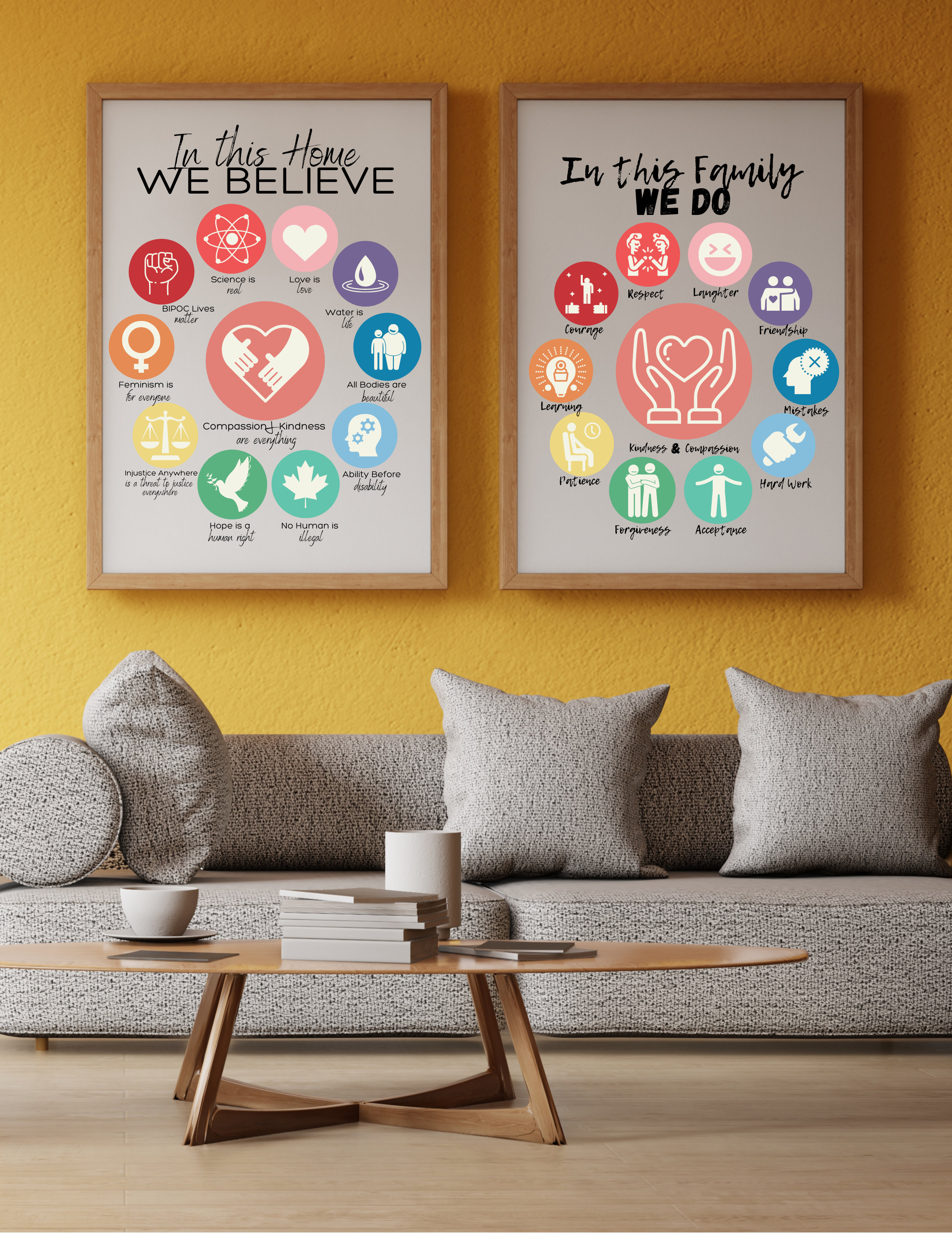 Customizable Equality Wall Art, Canadian/in This Home We Believe Poster ...