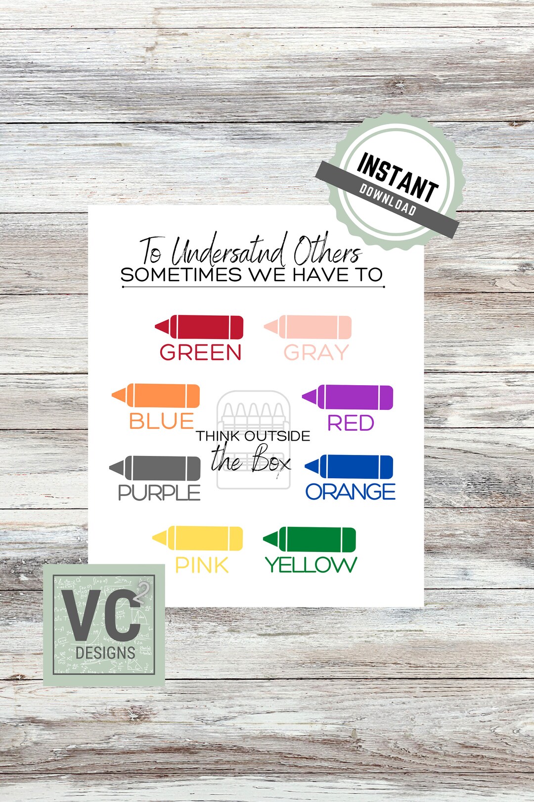 Think Outside the Box Equality Poster Pun/classroom Wall Art/therapy ...