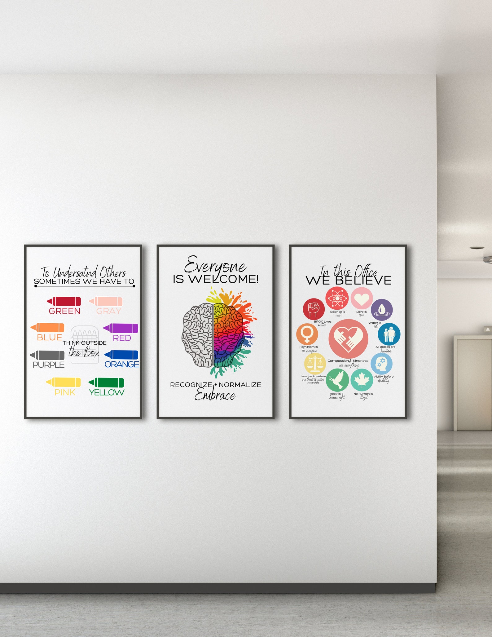 Think Outside the Box Equality Poster Pun/classroom Wall Art/therapy ...