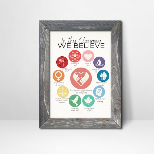 Classroom Poster Printable Wall Art School in This - Etsy