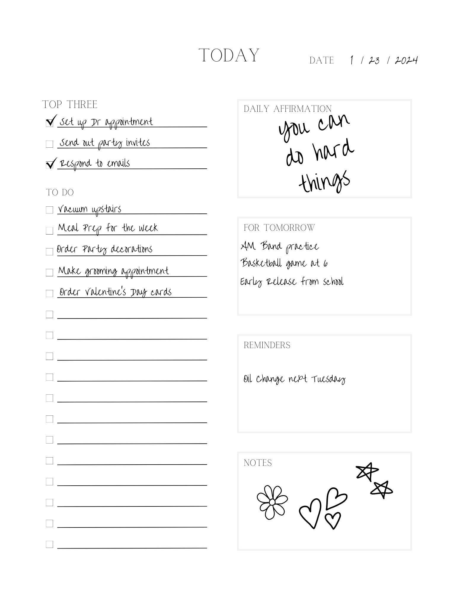 Minimalist to Do List // Digital Download // Printable to Do List - Etsy