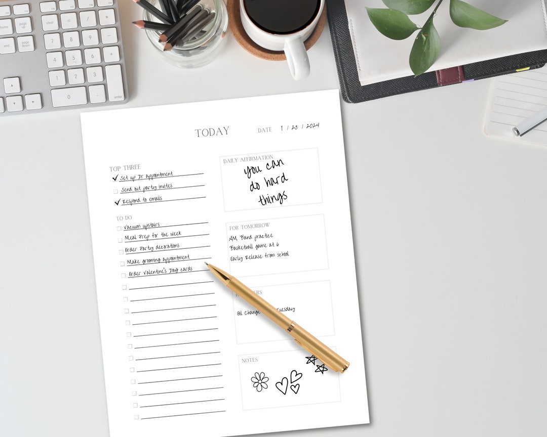 Minimalist to Do List // Digital Download // Printable to Do List - Etsy