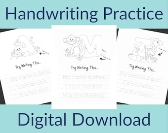 Practice Cursive Writing - Etsy