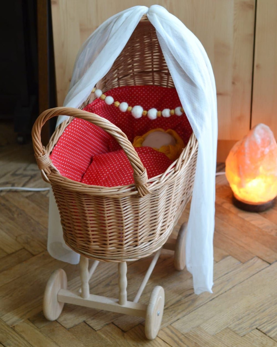 Wicker Baby Pram Wicker Doll Stroller Wicker Doll Pram | Etsy