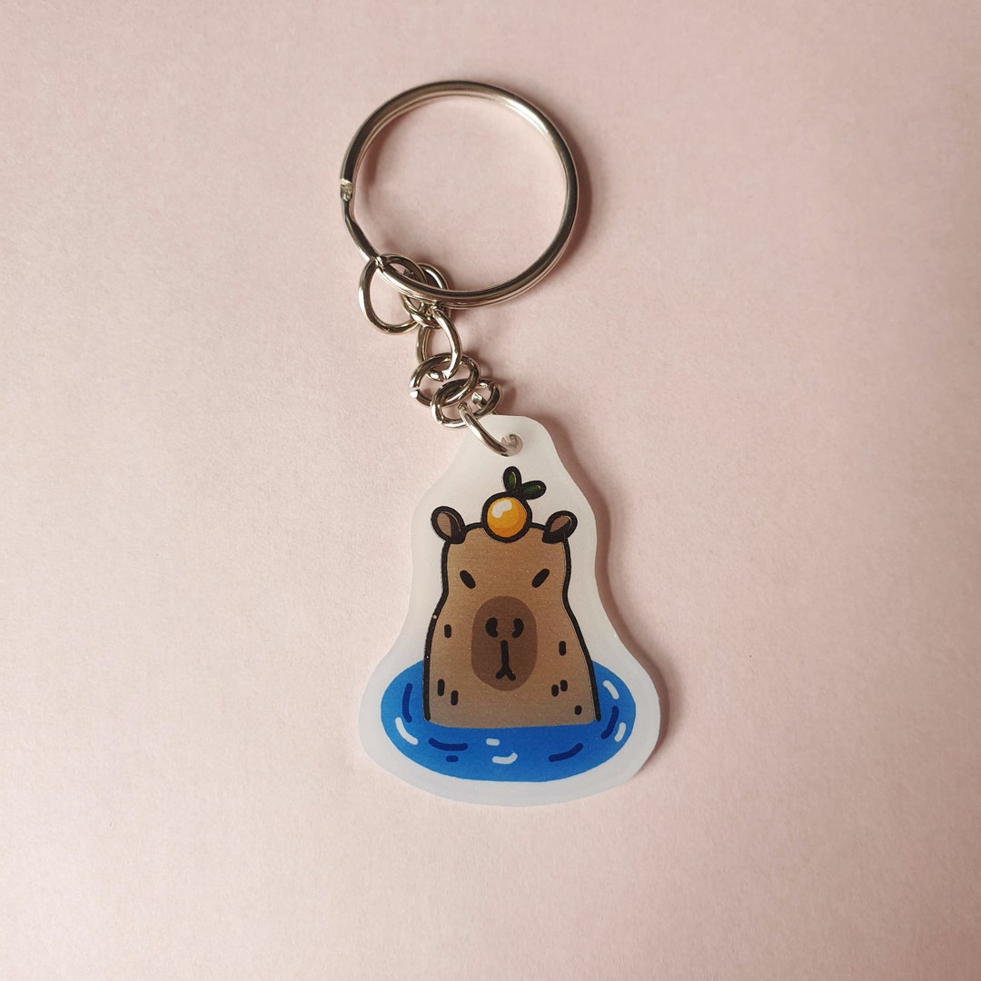 Capybara Keyring Cute Key Ring Capybara Kawaii Key Chain - Etsy