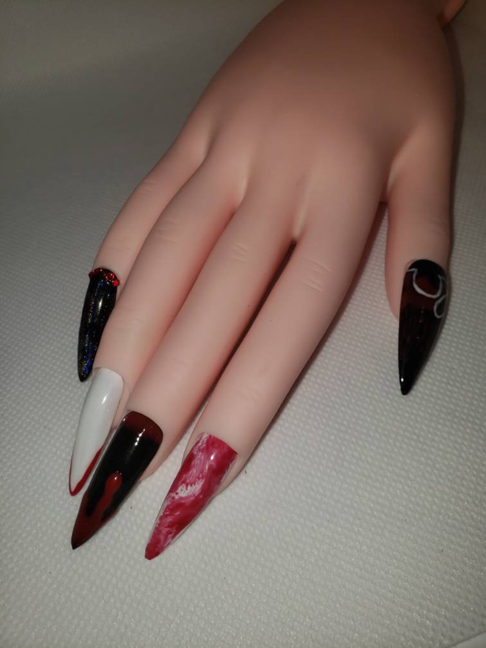 Murder Themed Long Stilleto Nails | Etsy