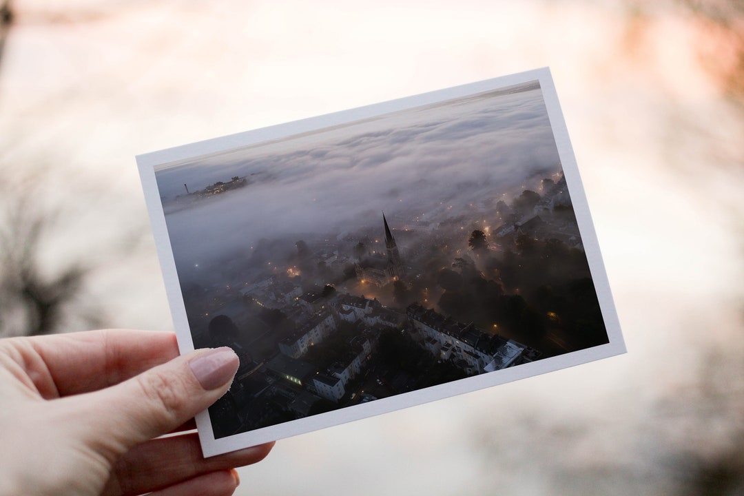 Misty Clifton Village and Christ Church Giclée Fine Art Greeting Card ...