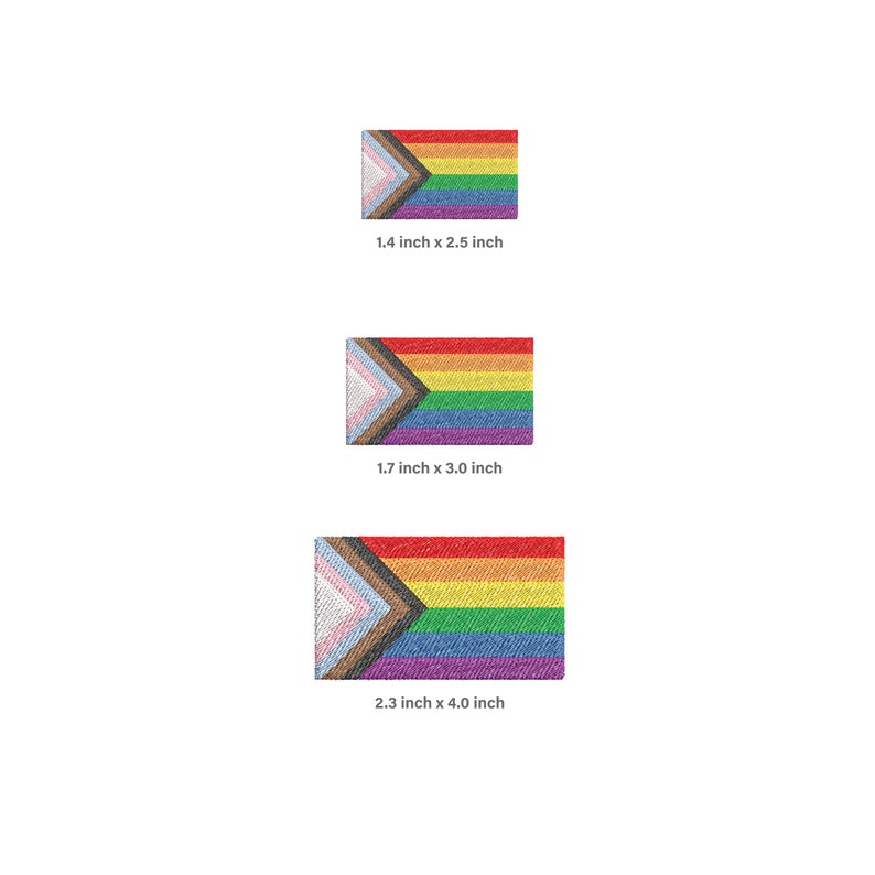 Progress Pride Flag Machine Embroidery Pattern New Inclusive - Etsy