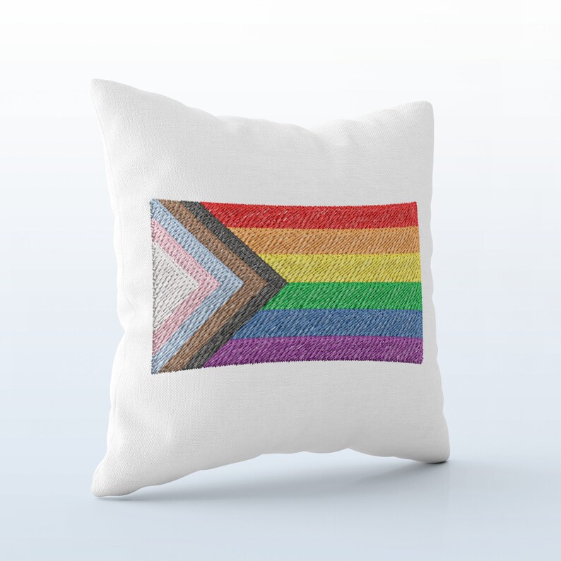 Progress Pride Flag Machine Embroidery Pattern New Inclusive | Etsy