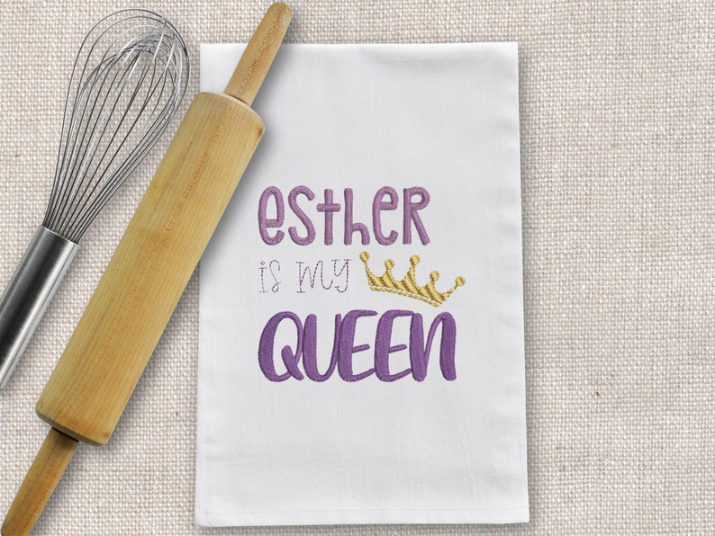 Esther is My Queen Machine Embroidery Design Perfect Pattern | Etsy