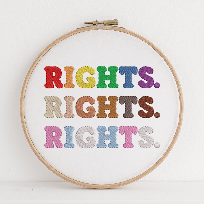 Inclusive Rights Progress Pride Machine Embroidery Pattern - Etsy