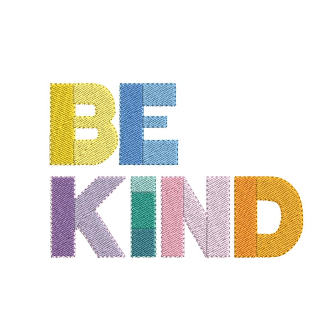 BE KIND Machine Embroidery Pattern Three Sizes Boho Design | Etsy