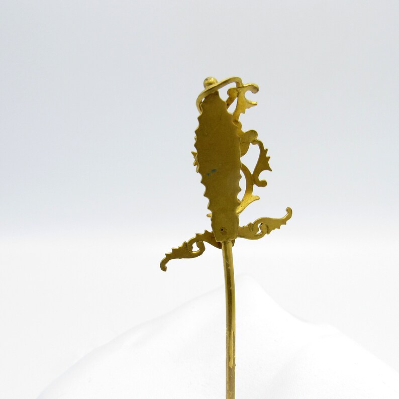 Antique Hatpin Brass Sword Handle Hat Pin - Etsy