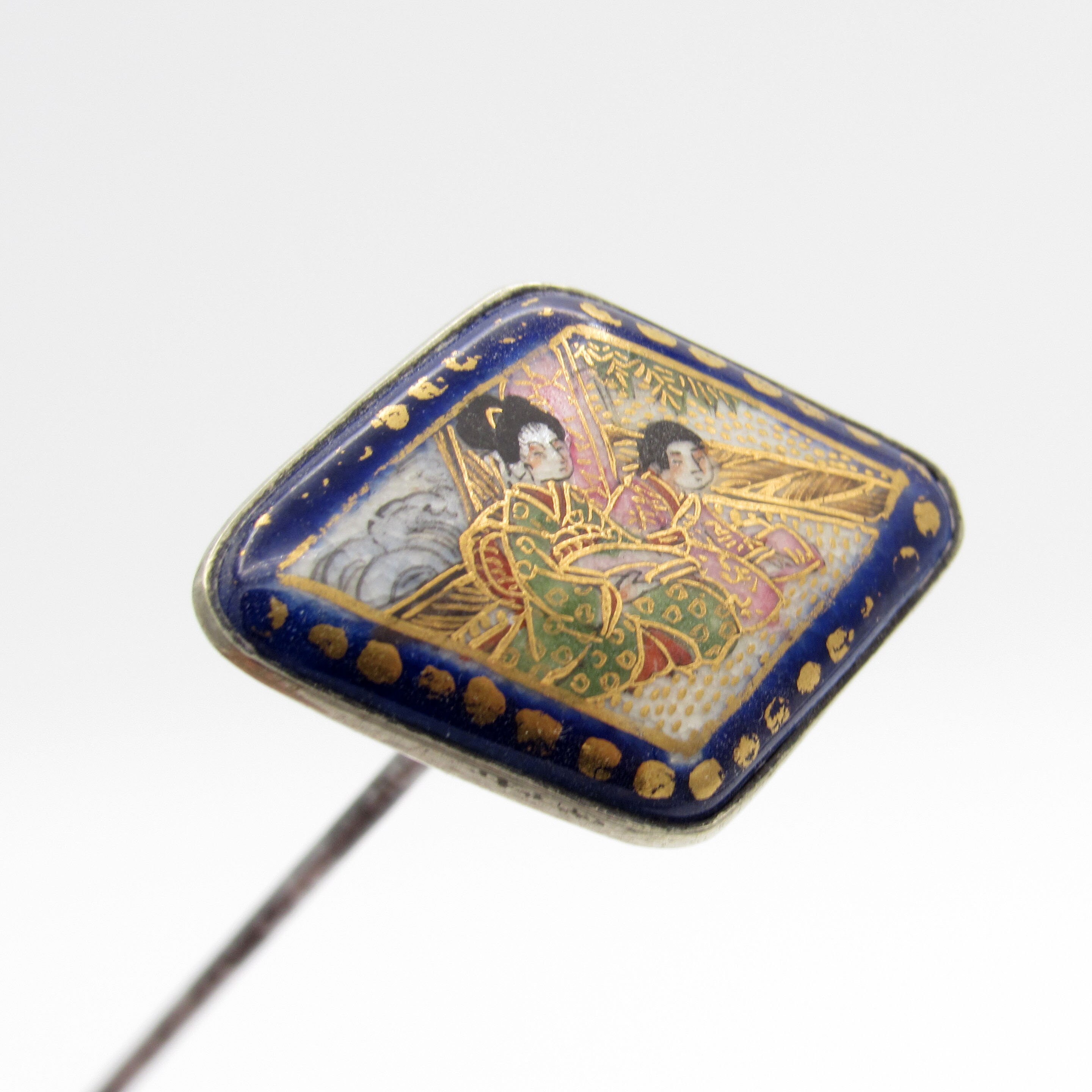 Antique Diamond Shaped Geisha Satsuma Hatpin, Hat Pin - Etsy