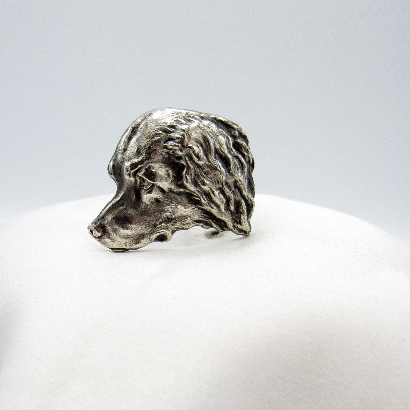 Antique Hatpin Large Sterling Dog Head Hat Pin - Etsy