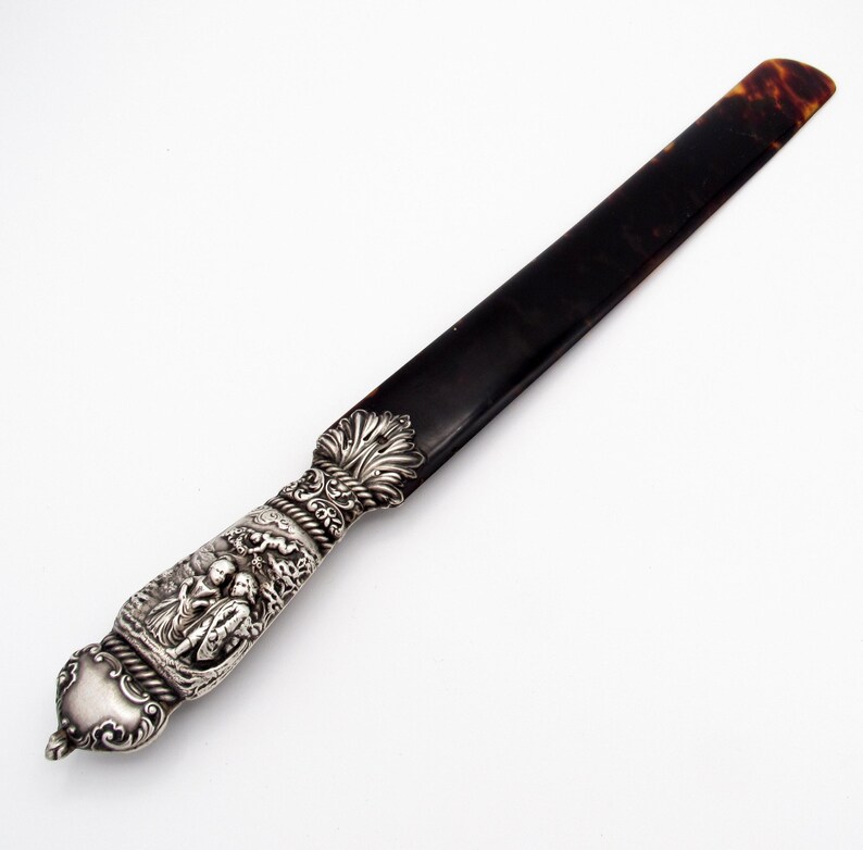 Antique Faux Tortoise, Sterling Handle, London, 1915 Page Turner - Etsy