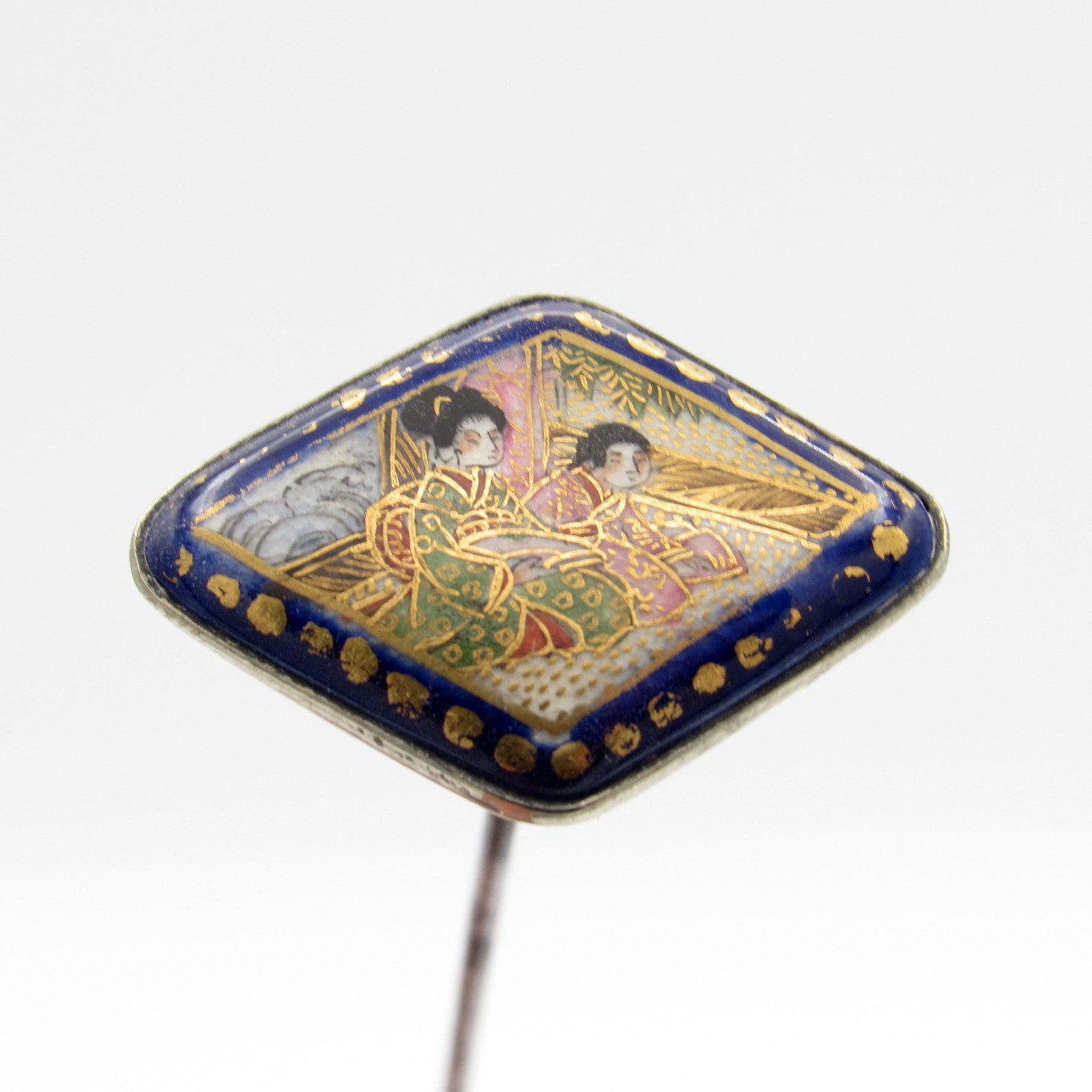Antique Diamond Shaped Geisha Satsuma Hatpin, Hat Pin - Etsy