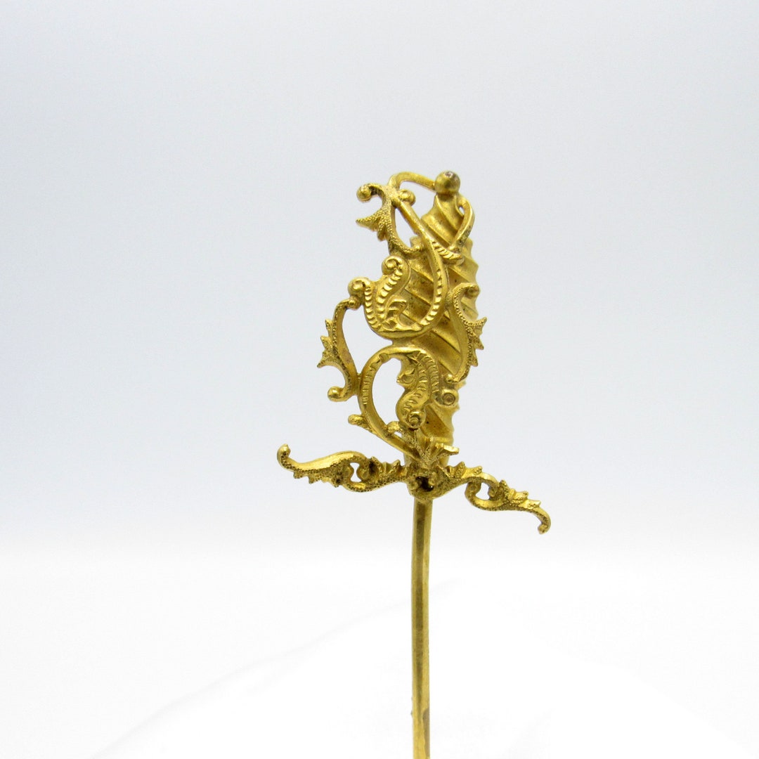 Antique Hatpin Brass Sword Handle Hat Pin - Etsy