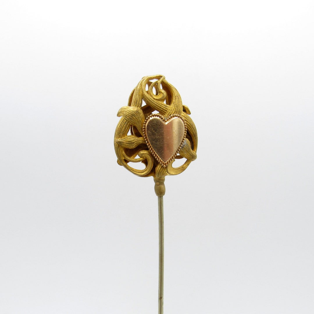 Antique Escutcheon HEARTS Hat Pin, Hatpin - Etsy