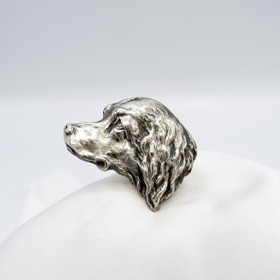 Antique Hatpin Large Sterling Dog Head Hat Pin - Etsy