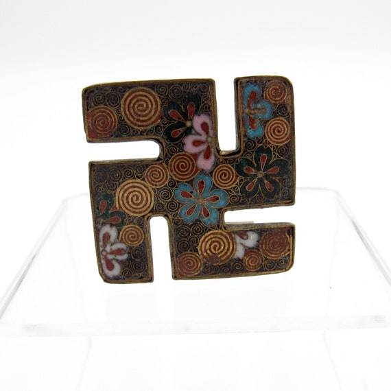 Antique Hatpin RARE JAPANESE Enamel Foil Work Good Lu… - Gem