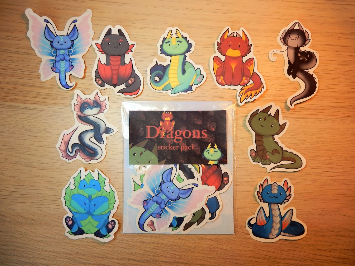 Dragons Sticker Pack - Etsy
