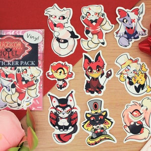 Hazbin Hotel Cats Sticker Pack - Etsy