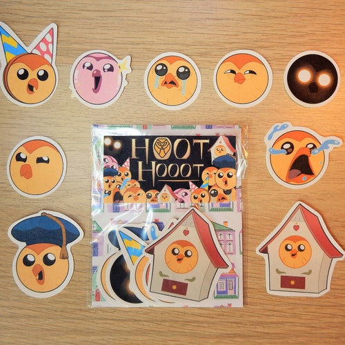 HOOT HOOT Sticker Pack - Etsy