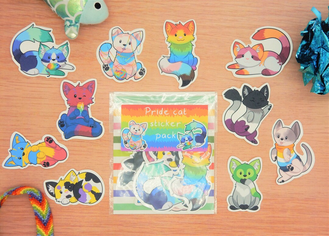 Pride Cat Sticker Pack - Etsy