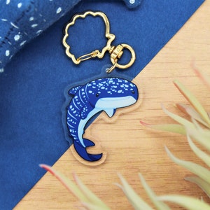 Small Acrylic Whale Shark Keychain - Etsy