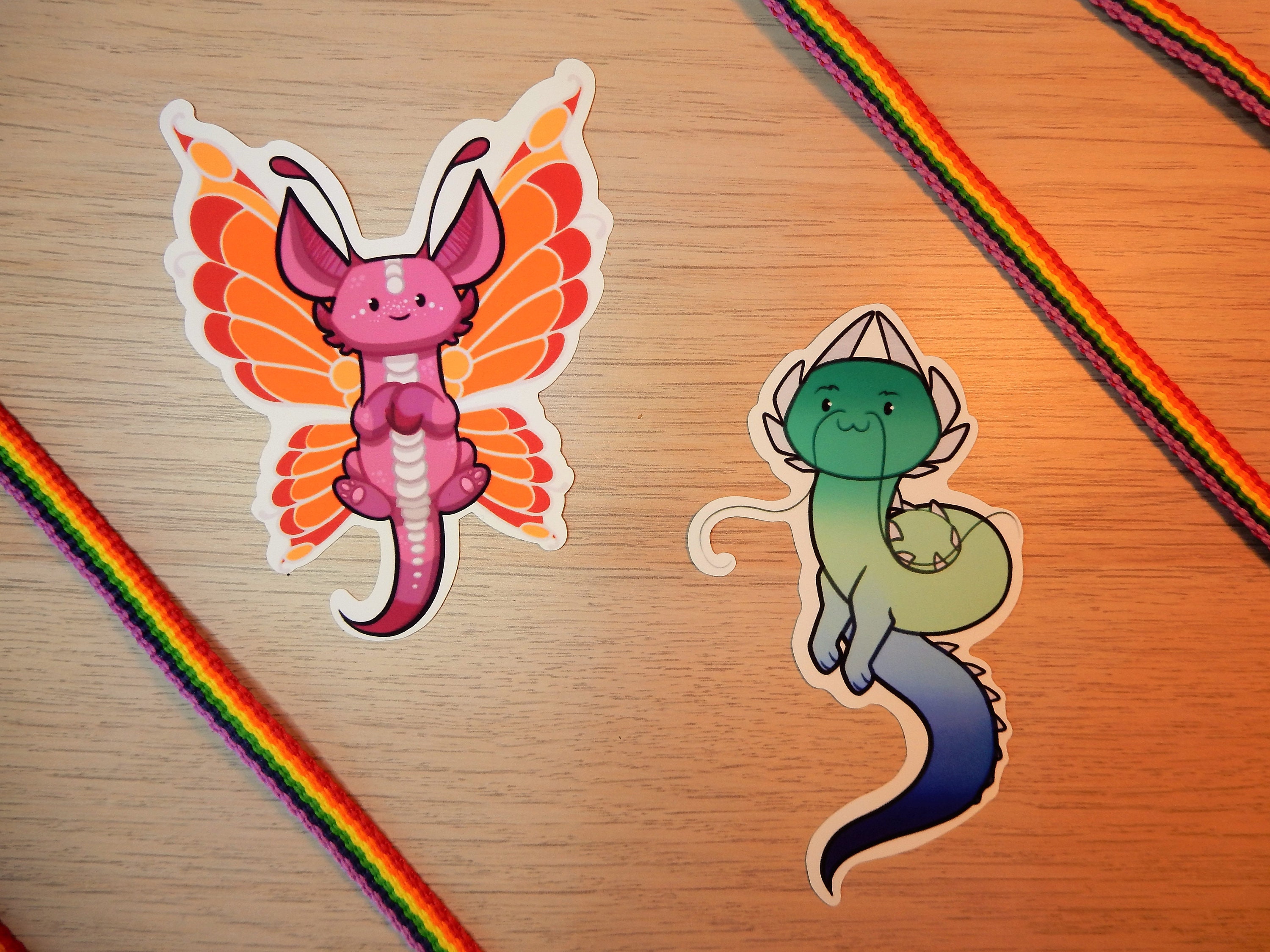 Pride Dragons Vinyl Stickers Etsy