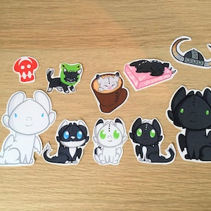 Cute Nightfury Family Sticker Pack - Etsy