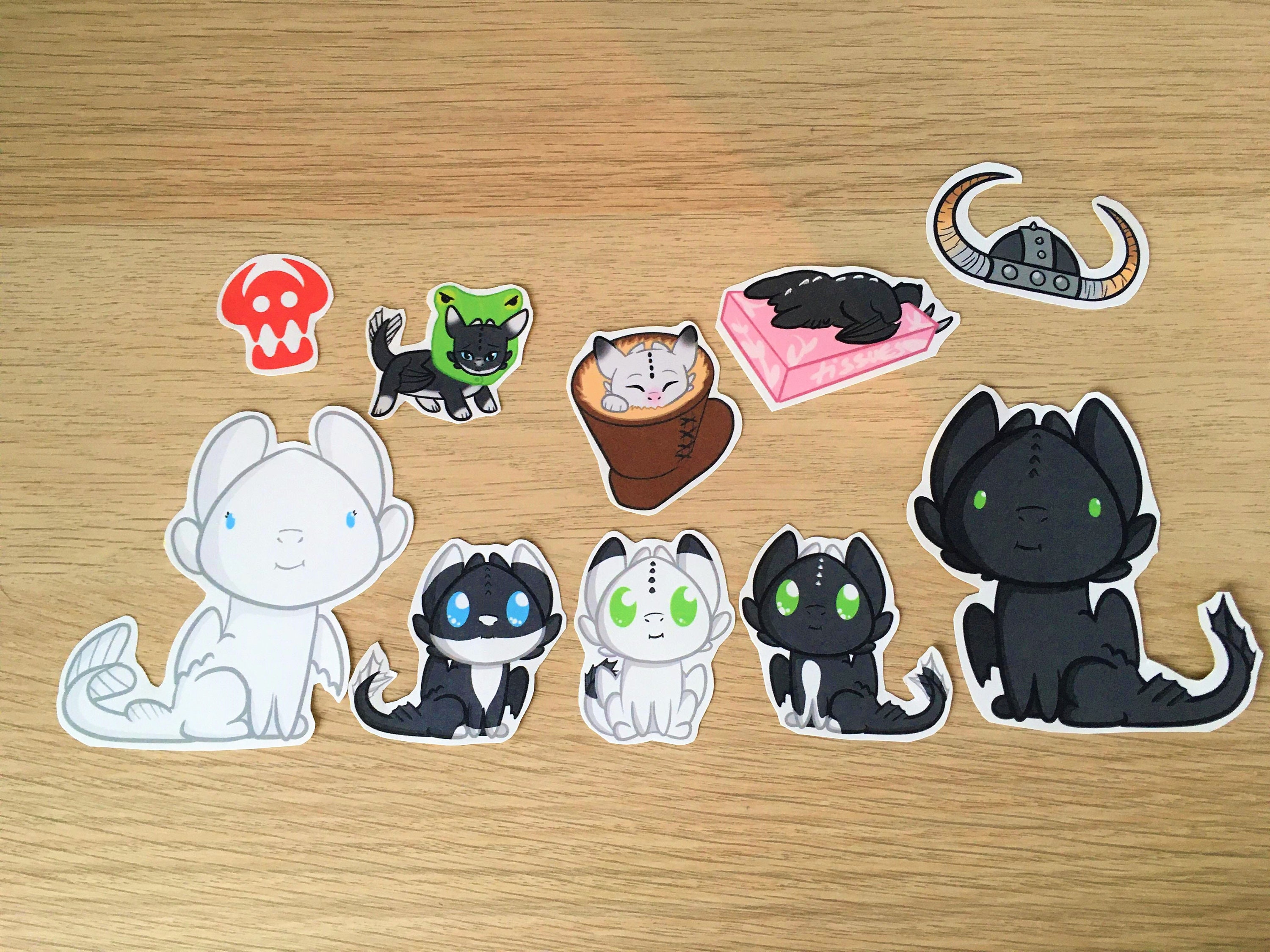 Cute Nightfury Family Sticker Pack | Etsy