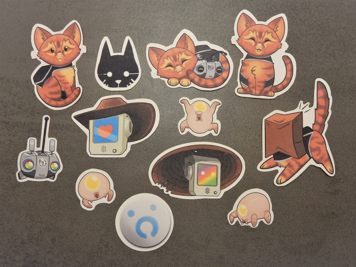 Stray Game Paper Sticker Pack - Etsy