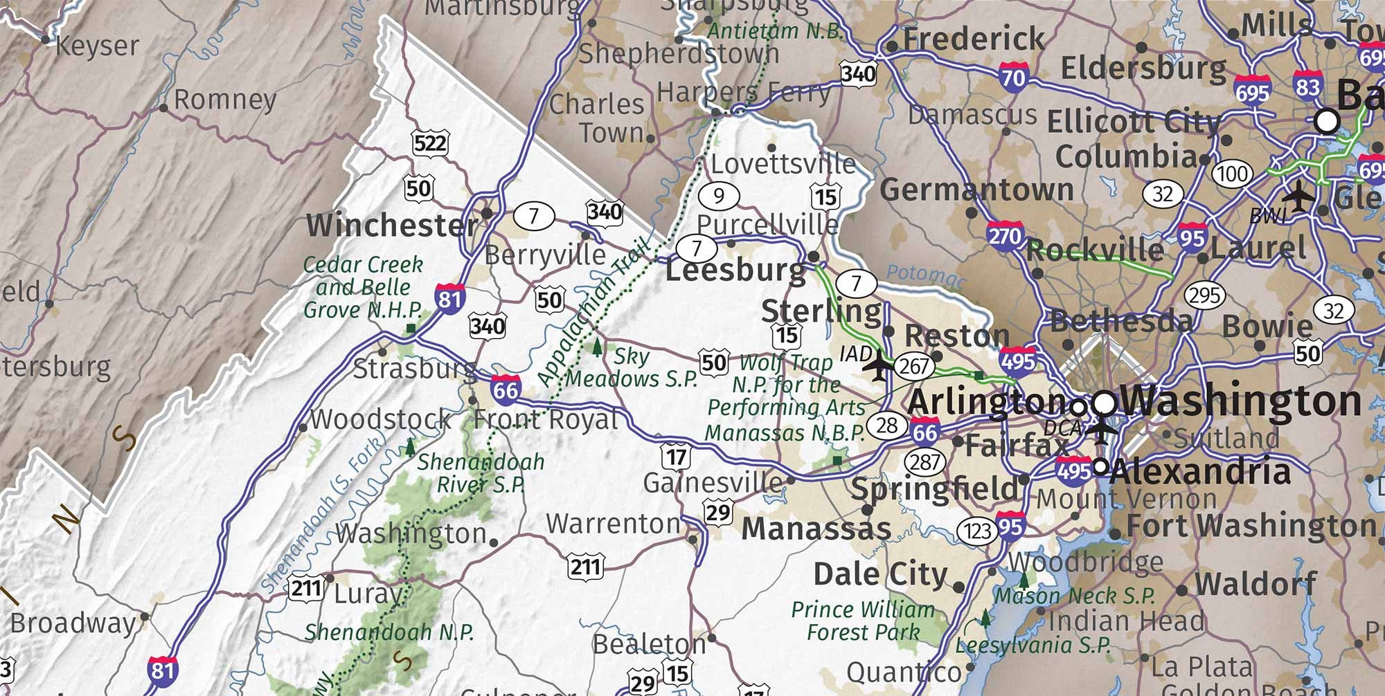 Virginia Reference Map Premium-quality Poster || 24x36, 20x30, 12x18 || Award-winning - Etsy