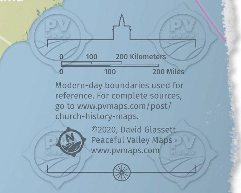 Church History Routes Map Premium-quality Poster | Study Aid | 18x12 ...