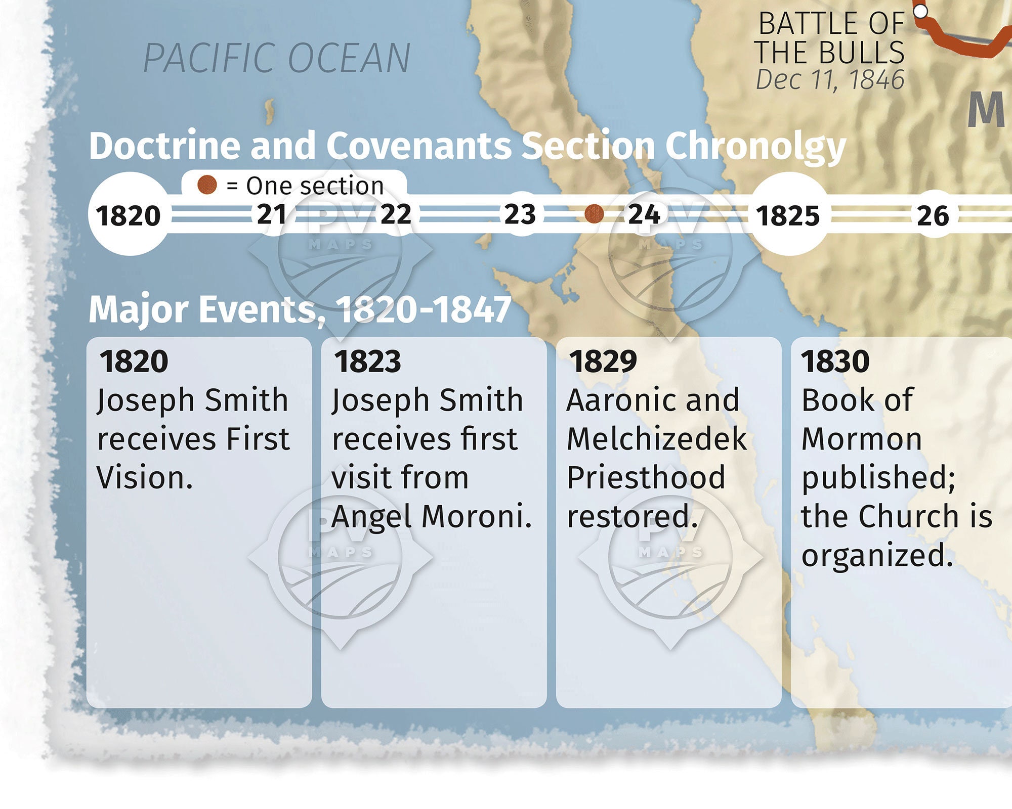 Church History Routes Map | Study Aid | 11x17, 12x18, 20x30, 24x36, A0 ...