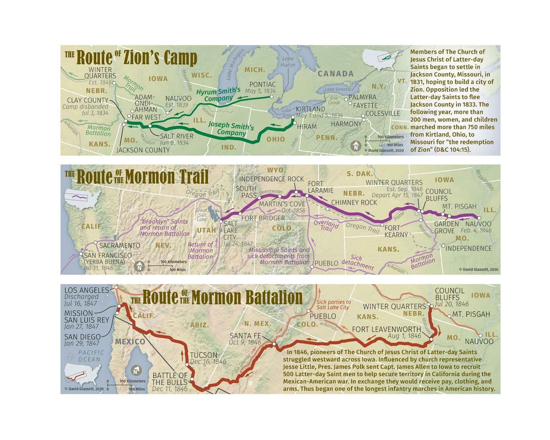 Church History Bookmarks | Zion's Camp, Mormon Trail, Mormon Battalion ...