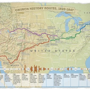 Church History Routes Map Premium-quality Poster | Study Aid | 18x12 ...