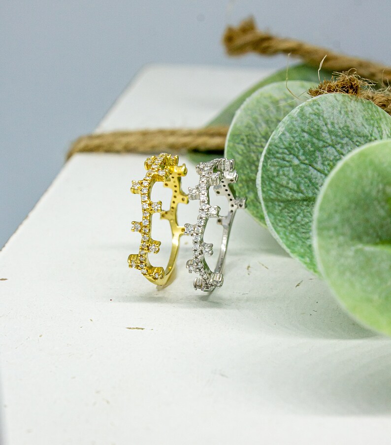 Stackable Yellow Gold 18k and Diamond Ring / Bands / Gift - Etsy