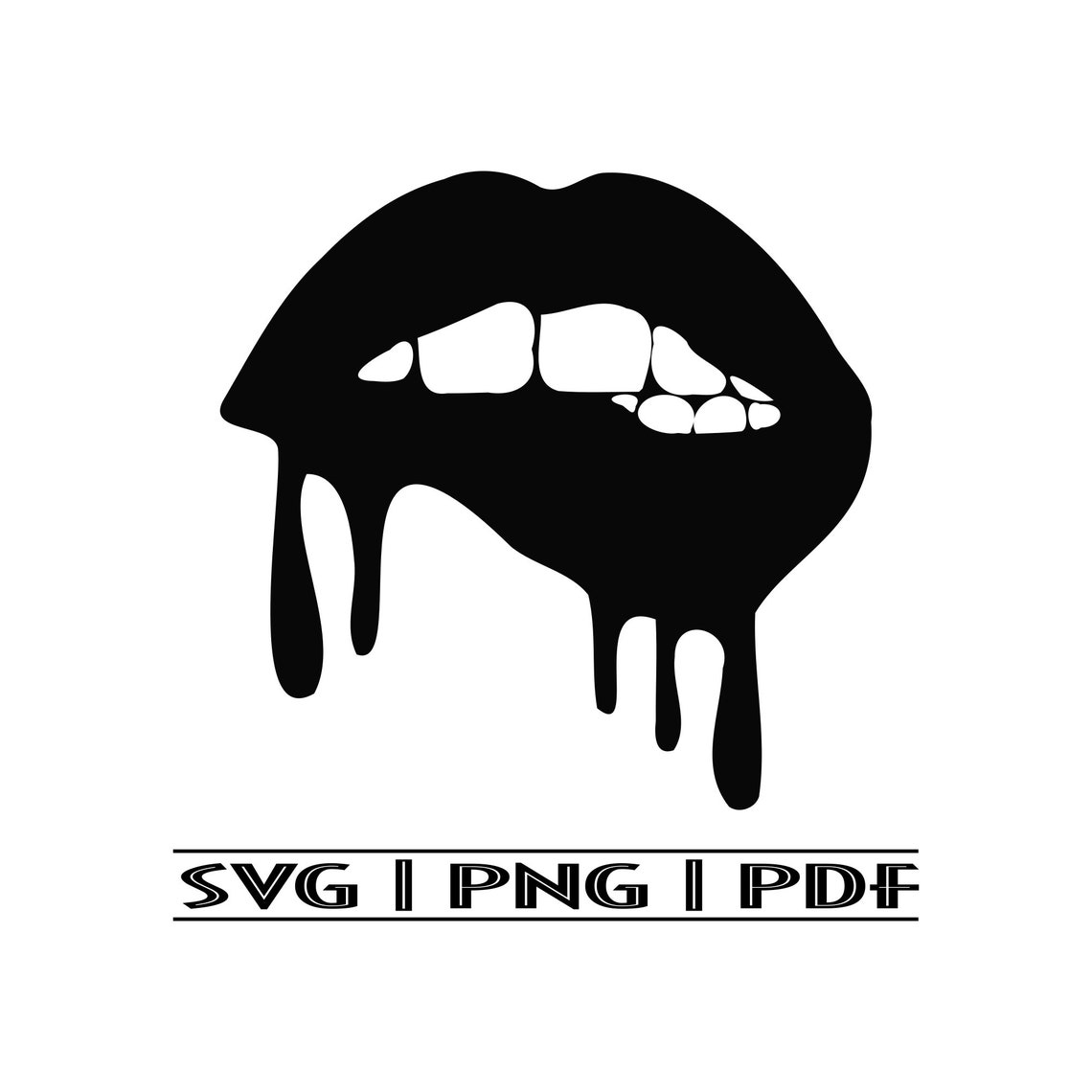 Bite Lips SVG - Etsy