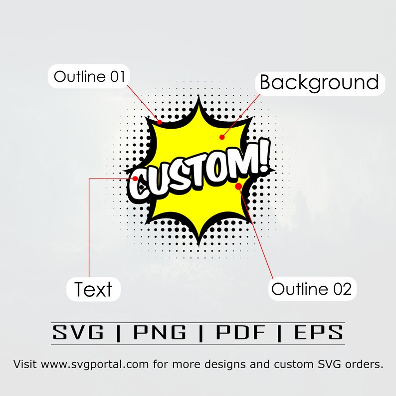 Custom Comic Text Logo SVG, PNG and Other Files - Etsy