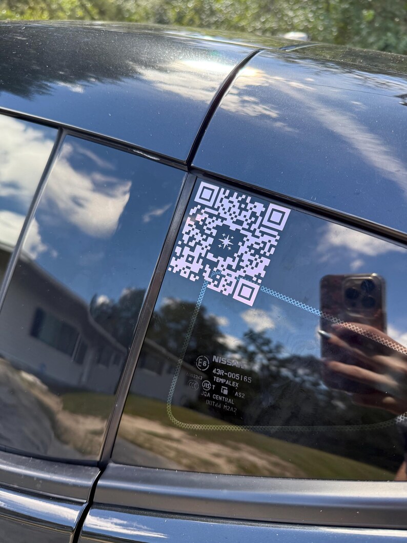Custom QR Code Vinyl Sticker | Car Show QR Codes | Website QR Codes ...