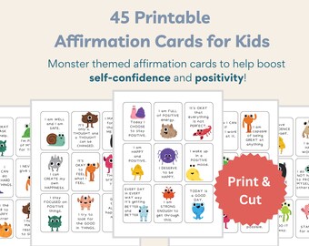 Affirmation Cards for Kids Motivational Cards Kids - Etsy