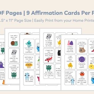 45 Printable Affirmation Cards for Kids | for Positivity and Self ...