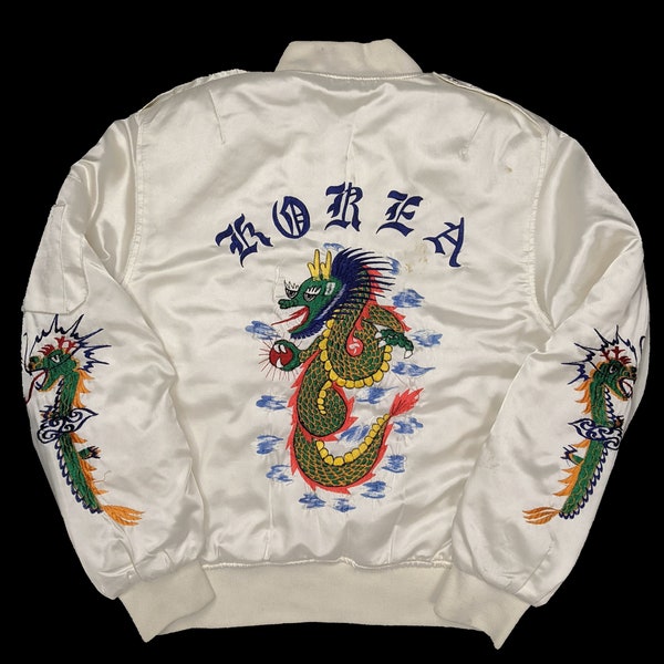 Korean Dragon on Bomber Jacket - Etsy