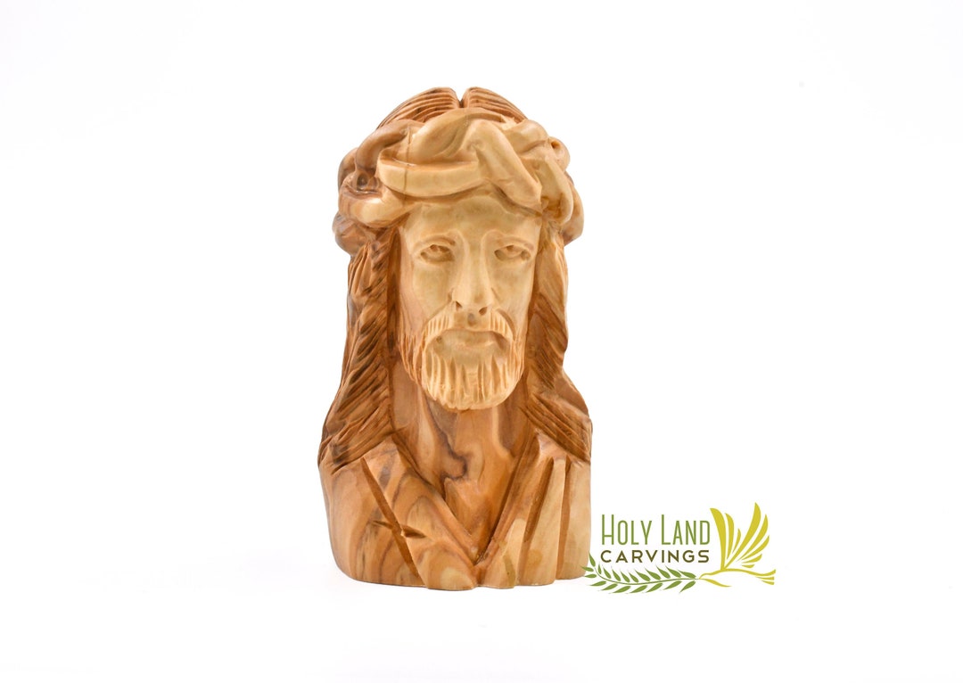 Kleine Jesus Büste aus Olivenholz Jesus Statue für Wohnkultur ...