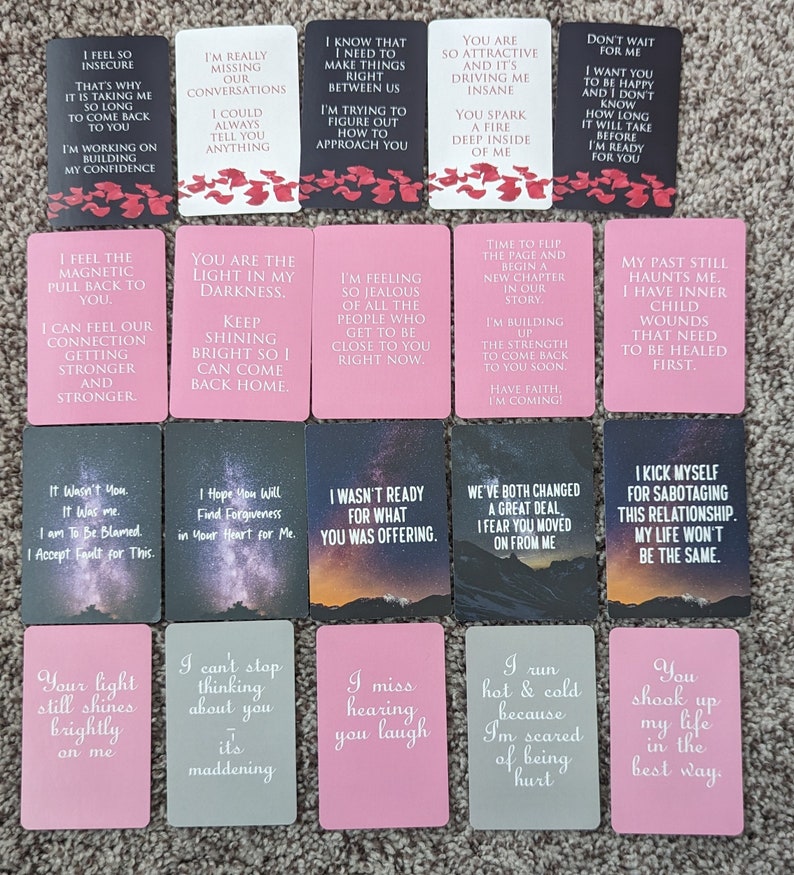 SAME DAY 20 Card Bundle Love Messages From Your Person / Ex / Twin ...