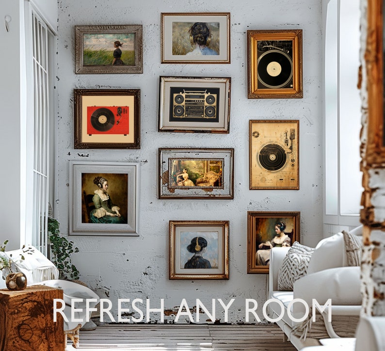 20 Eclectic Digital Artwork, Printable Wall Art, Music Lovers ...