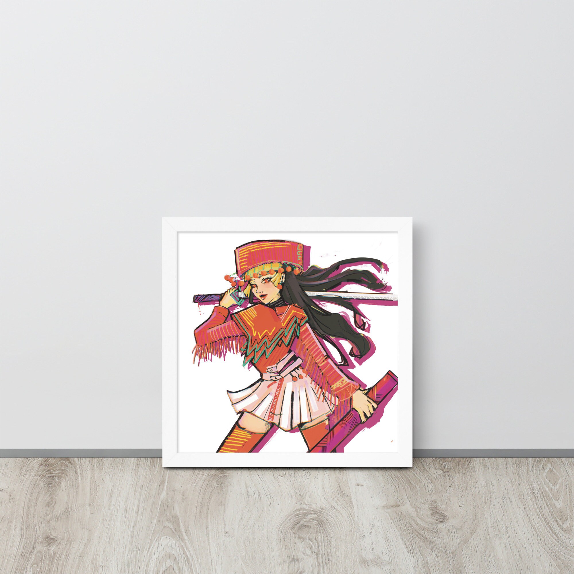 Anime Hmong Girl Framed Poster by Fumibean - Hmoob, Tribal Art, Modern ...